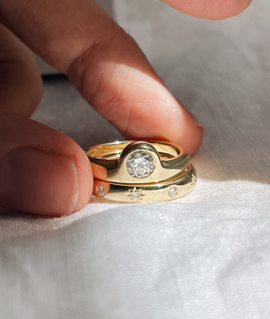 0.5ct Diamond Luna ring | RUUSK jewellery