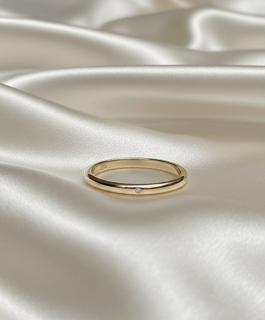 XS Organic gold ring with stones | RUUSK jewellery