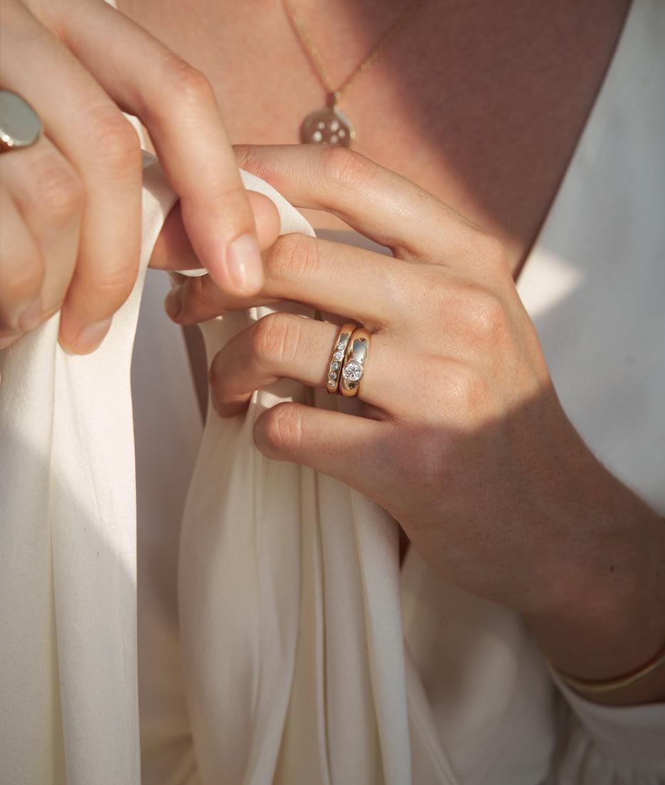 Thin organic gold ring | RUUSK jewellery