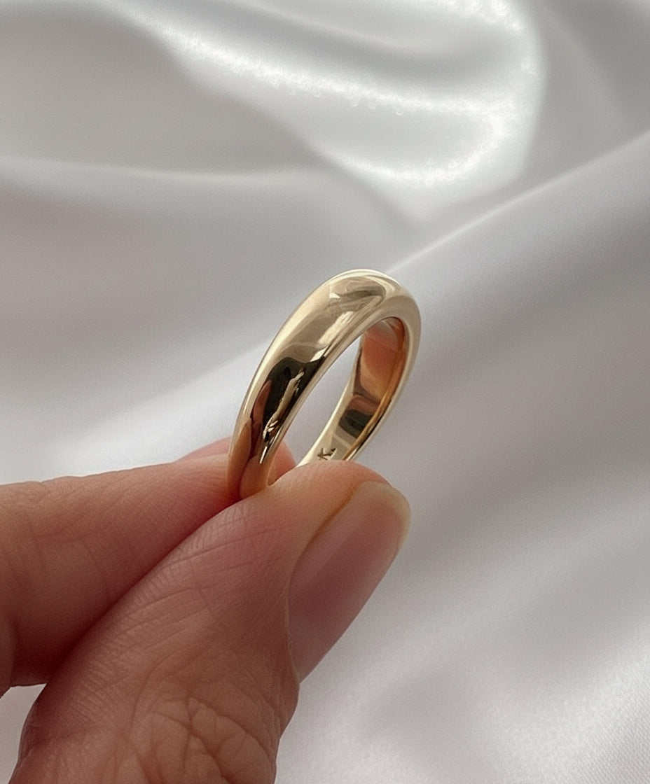 Low Wide Organic ring | RUUSK jewellery