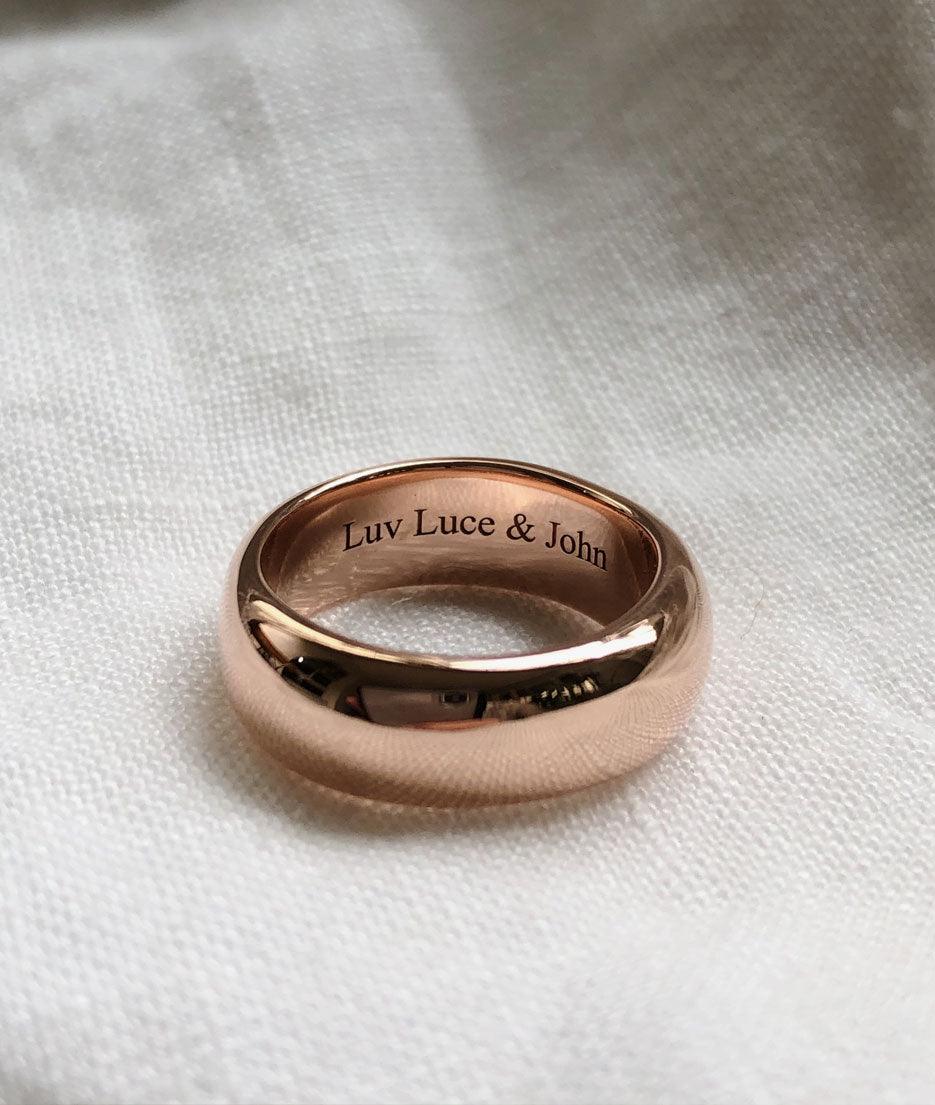 Handcarved solid Gold New Moon ring | RUUSK jewellery