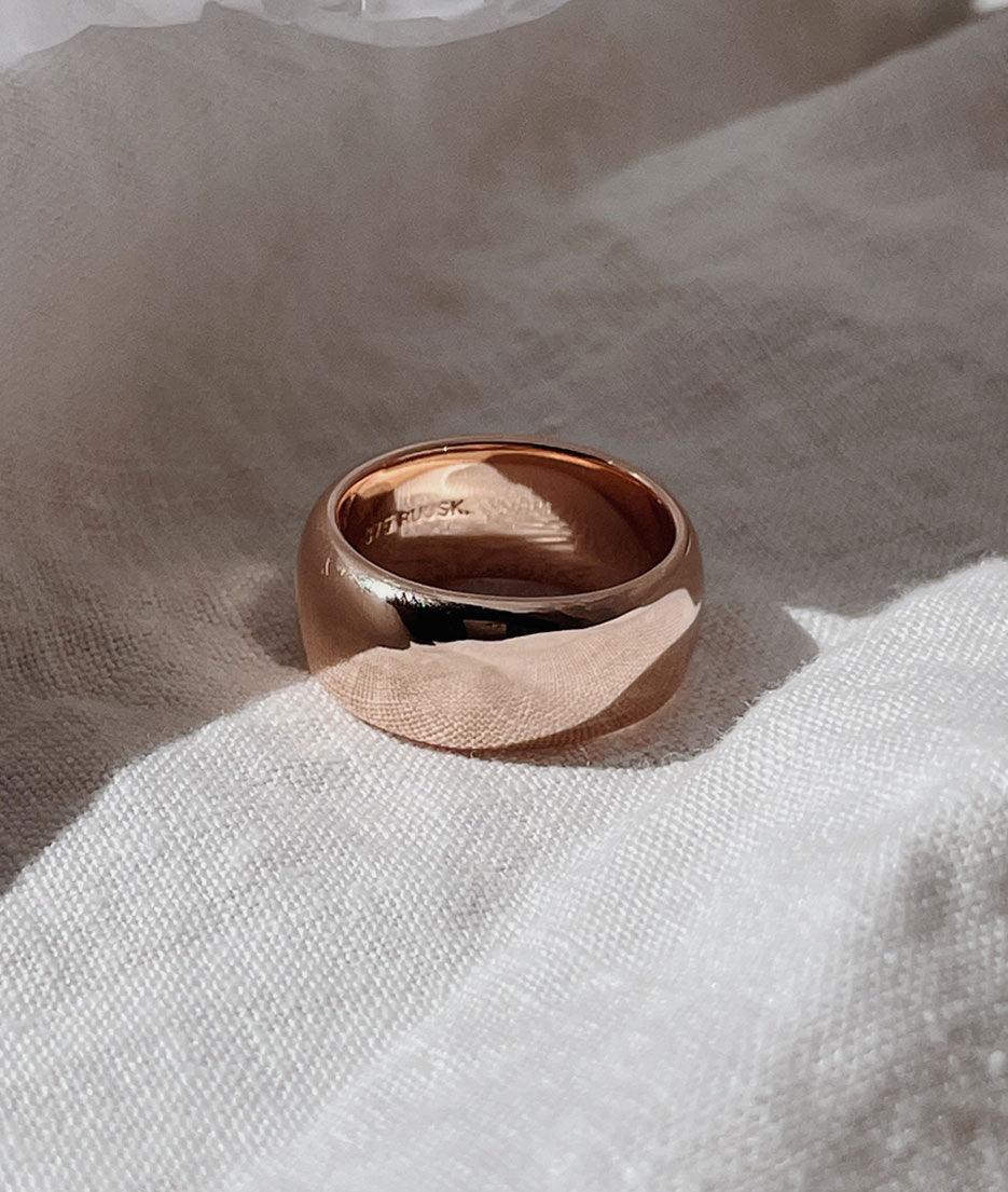Solid gold 9mm Wide band | RUUSK jewellery