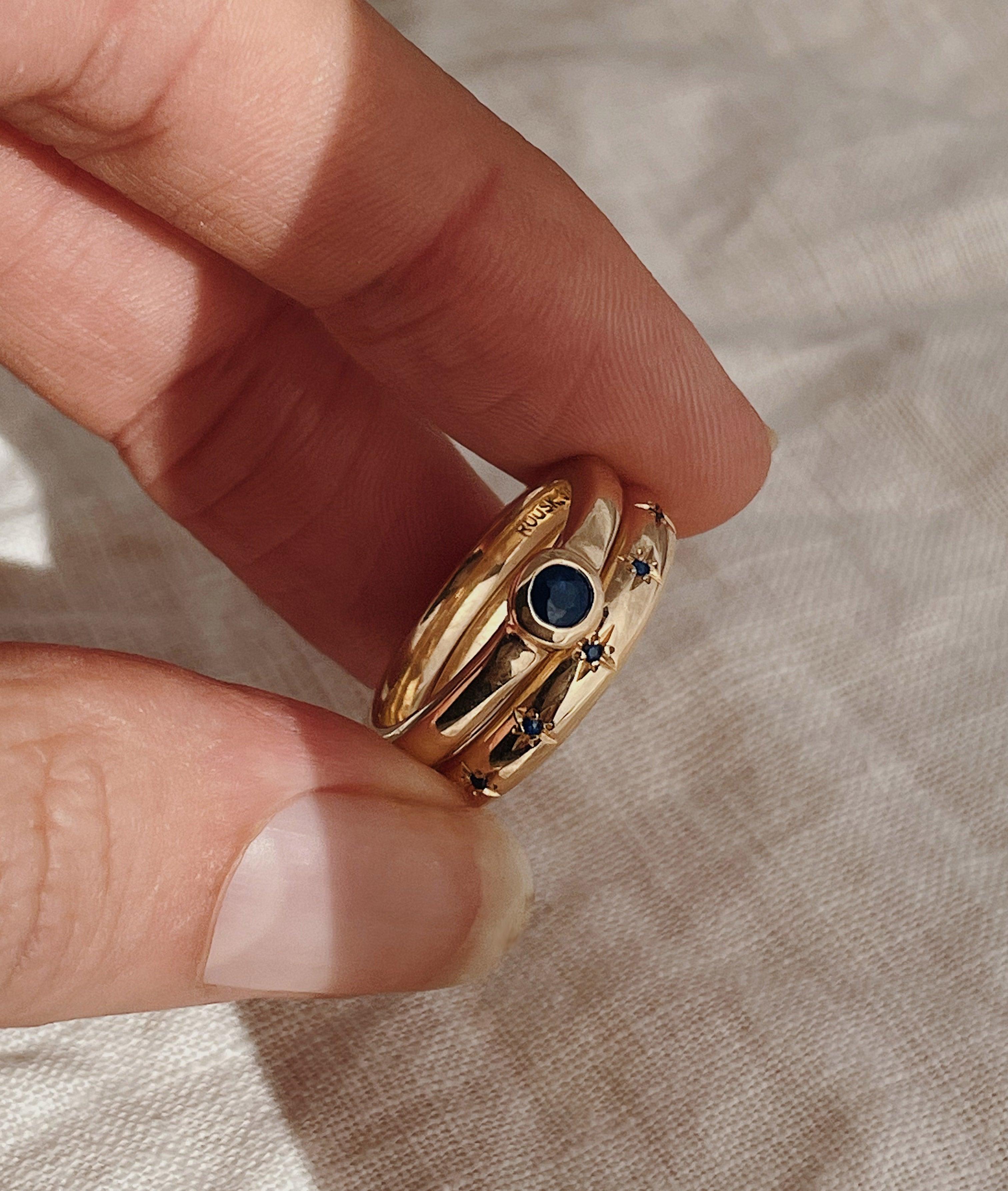 Thin organic gold ring | RUUSK jewellery
