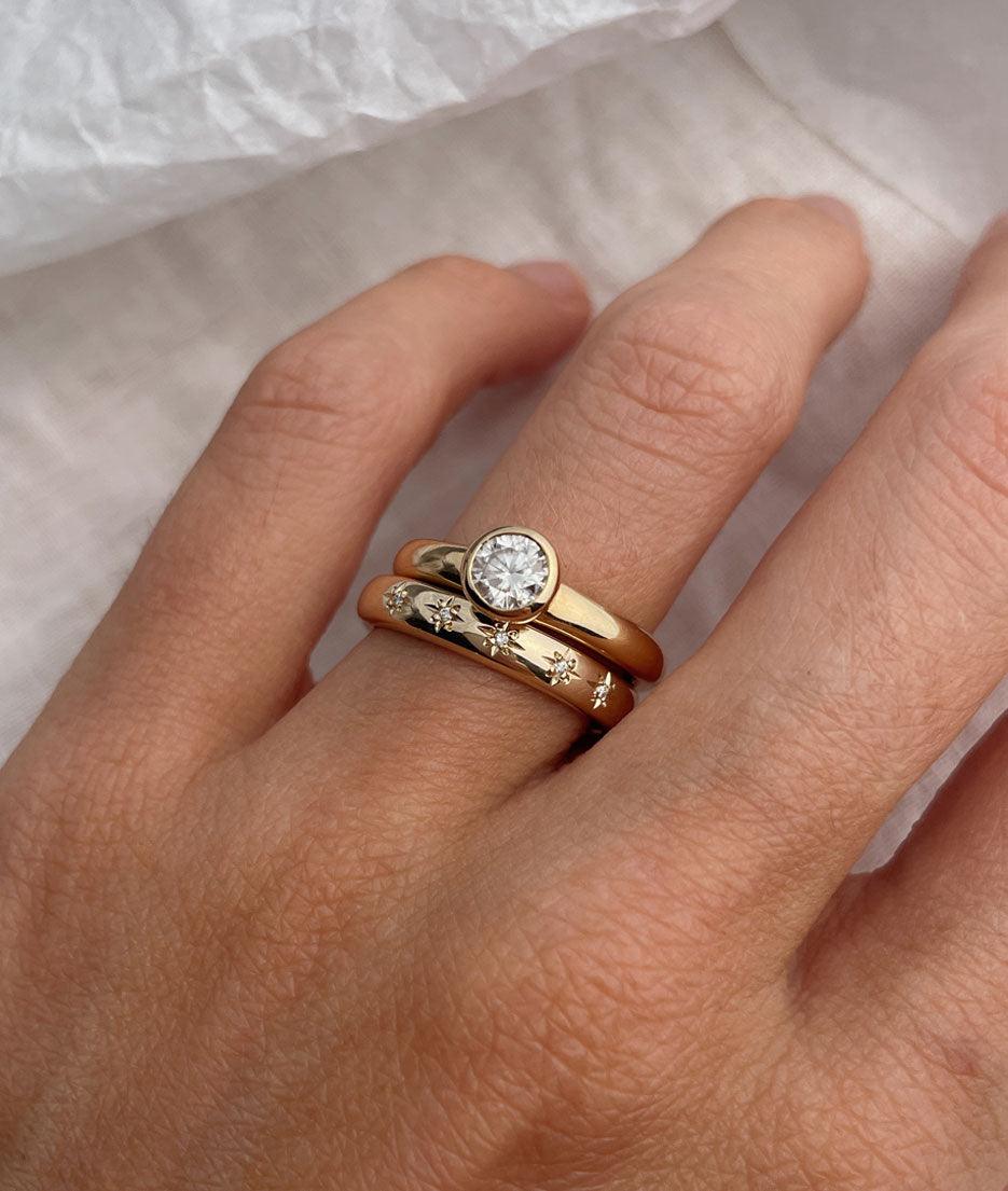 Thin organic gold ring | RUUSK jewellery