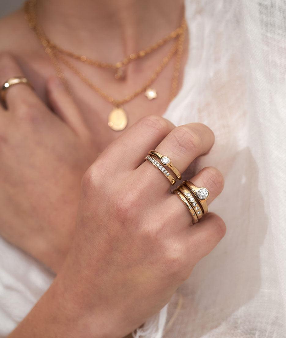 0.5ct Diamond Luna ring | RUUSK jewellery